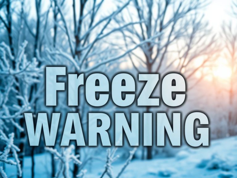 Freeze Warning Issued For Georgia
