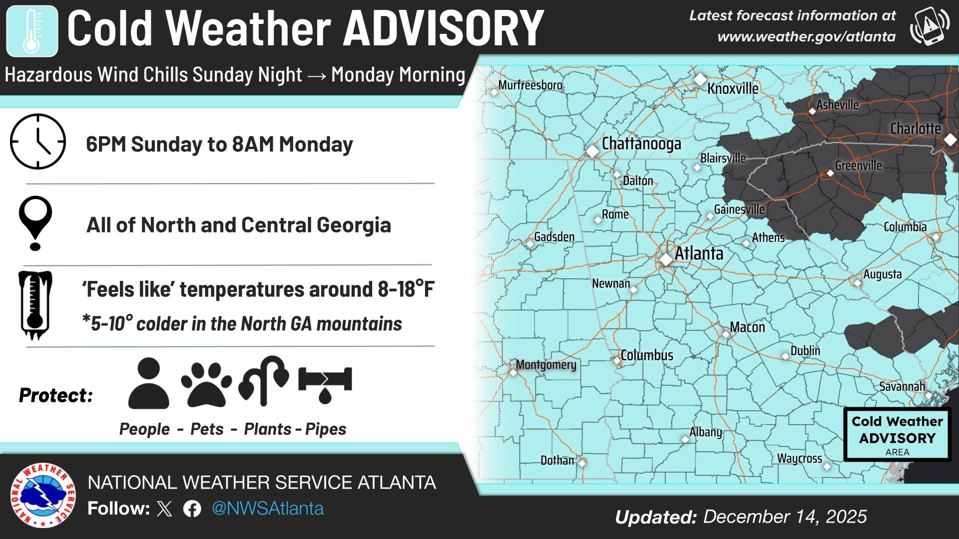 Georgia Faces Dangerous Cold
