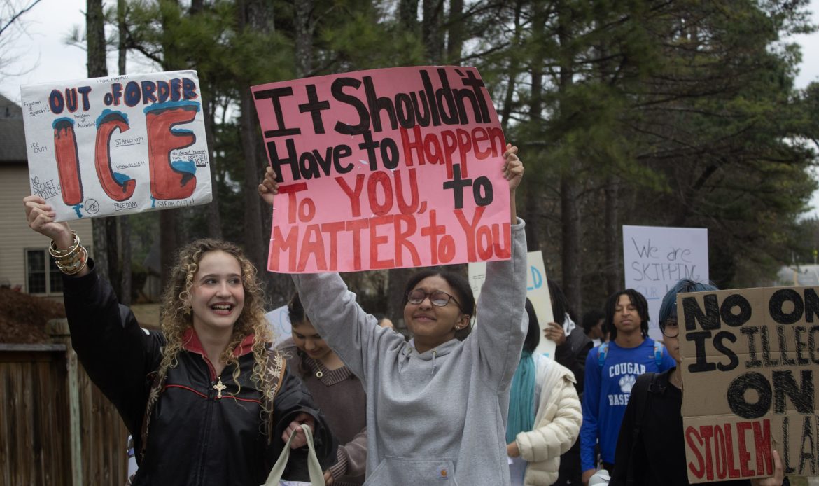 Georgia high school students walkout to protest ICE
